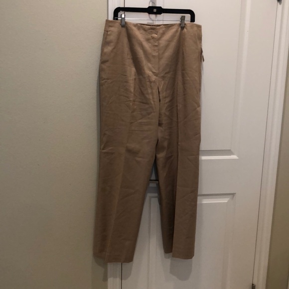 Talbots | Pants & Jumpsuits | Linen Blend Lined Bandless Slacks Fully ...